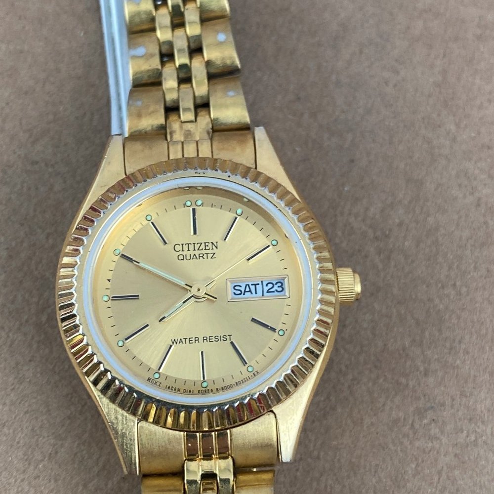 Vintage Citizen Base Metal Case Stainless Steel Yello… - Gem